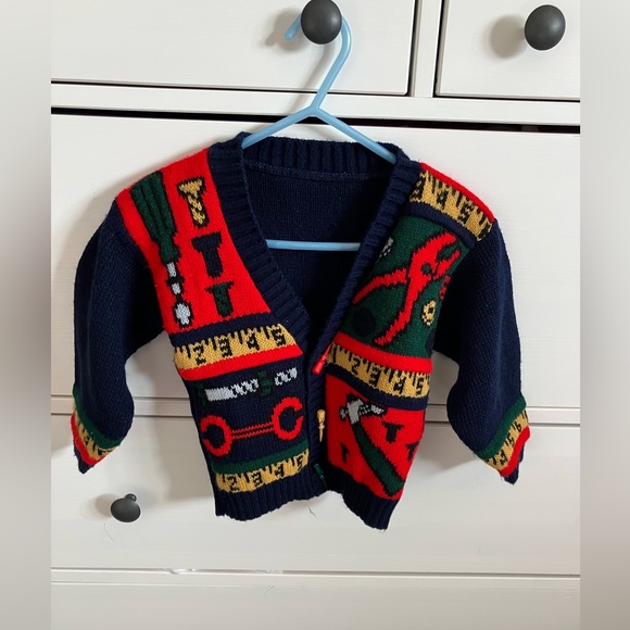Shirts & Tops | Vintage Kids Tool Construction Sweater | Poshmark